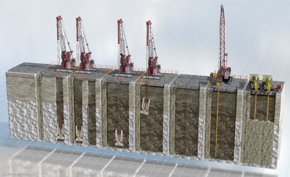 Parking de l’îlot Foch : les parois moulées en construction - Saint ...